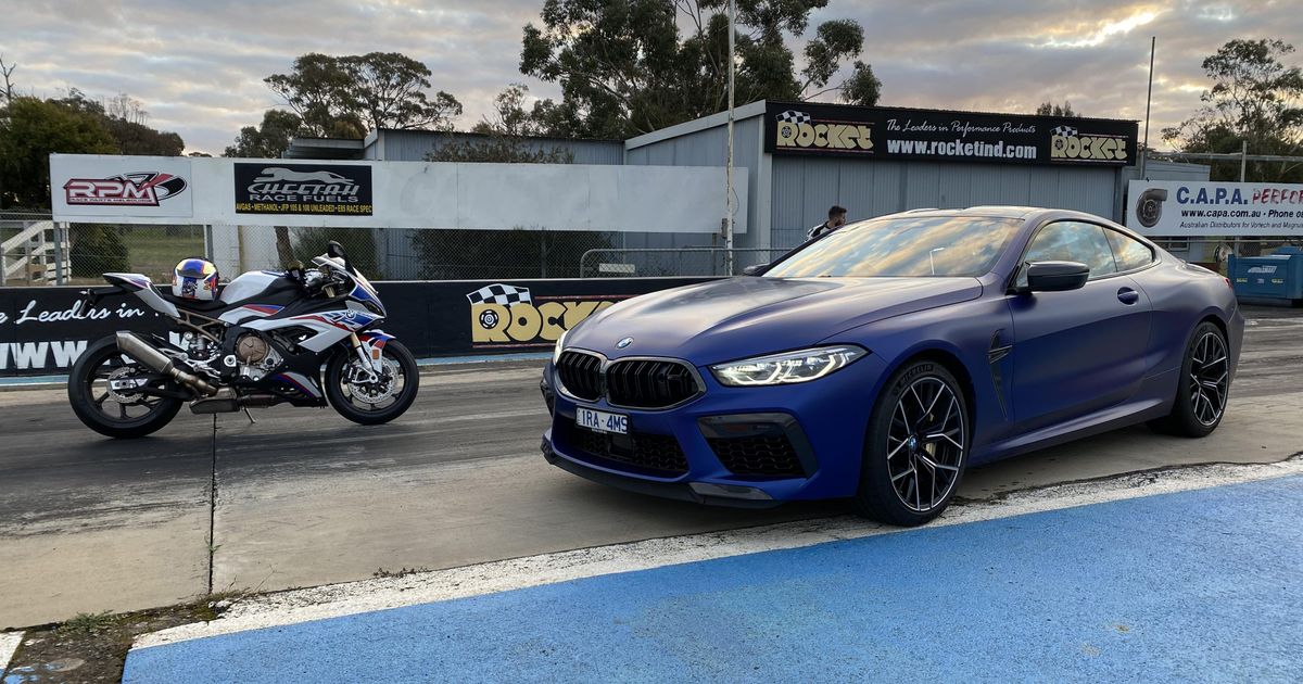 2020 BMW M8 Competition v BMW S 1000 RR: Dragparison | CarExpert