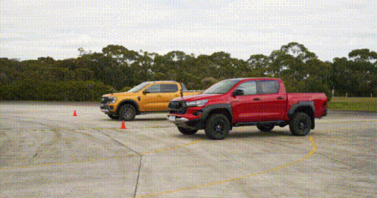 Drag race: Toyota HiLux GR Sport v Raptor v V6 Ranger v Wildtrak ...