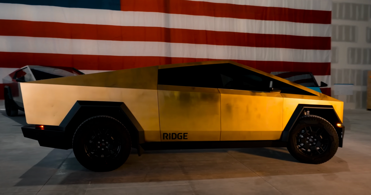 Gold-plated Tesla Cybertruck shows subtlety is dead | CarExpert