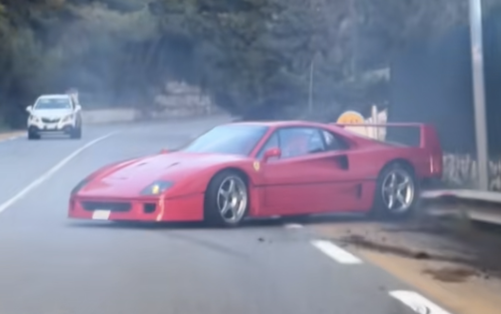 Two Ferrari F40 crashes caught on camera in bad month for supercar fans ...