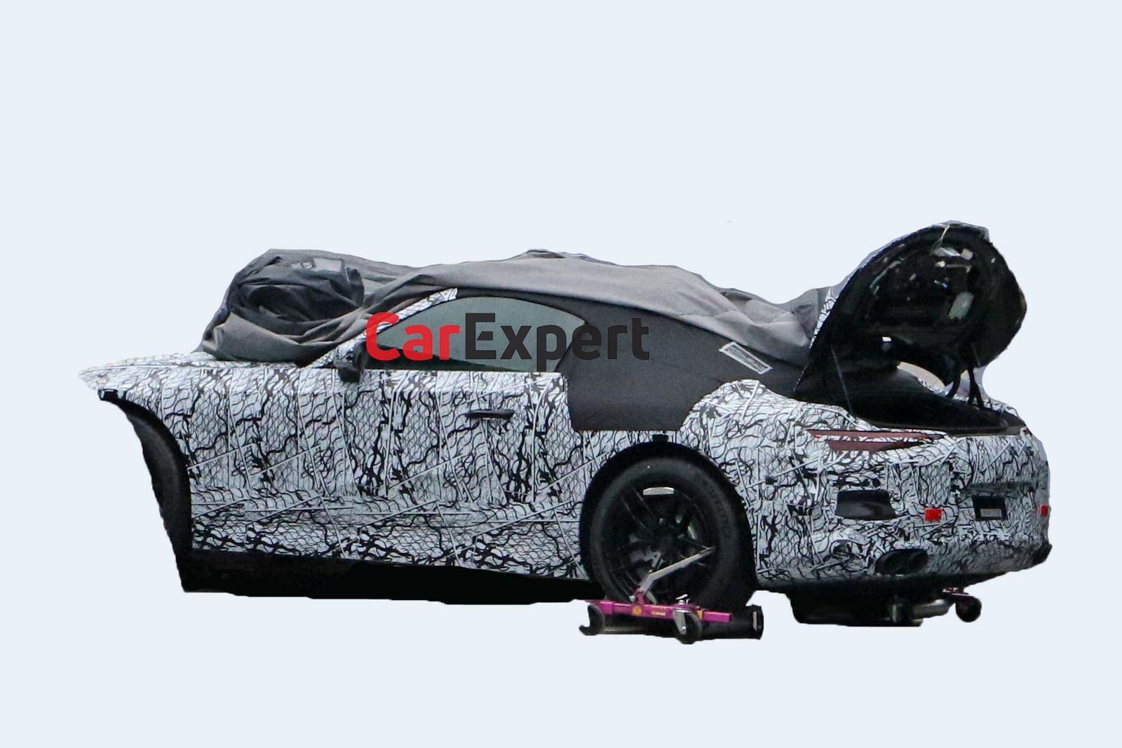 Mercedes-Benz SL spied with soft top, AMG GT design cues | CarExpert