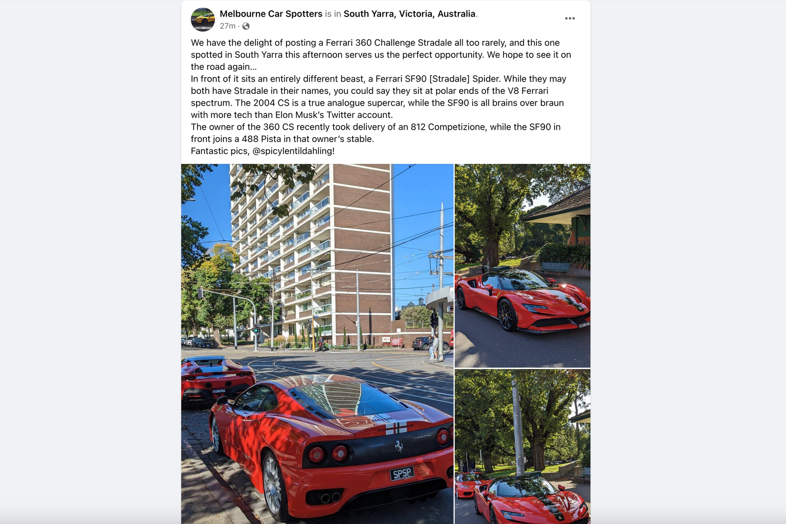 Rare Ferrari crashes into and upends pickup truck on Melbourne street ...