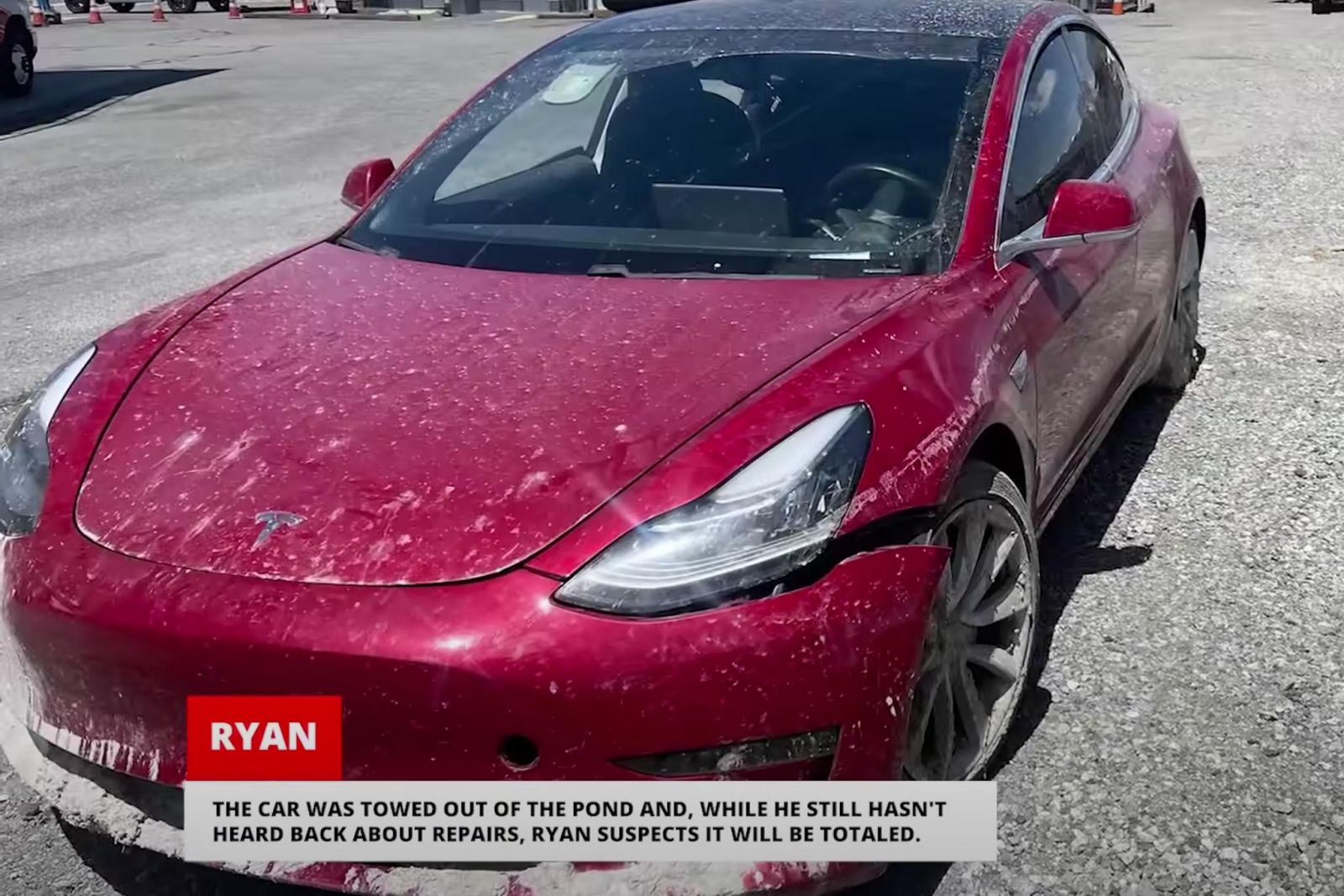Tesla Model 3 fully self dives into floodwaters | CarExpert