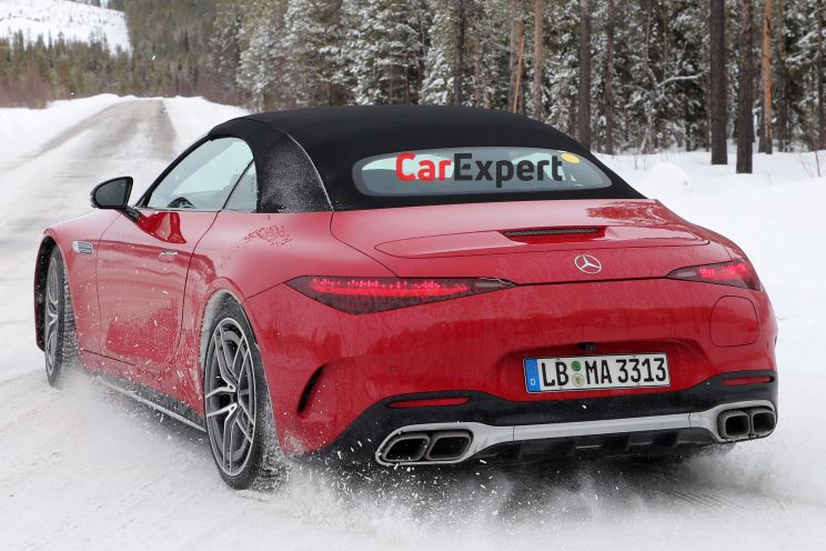 2023 Mercedes-AMG SL 53 plug-in hybrid spied | CarExpert