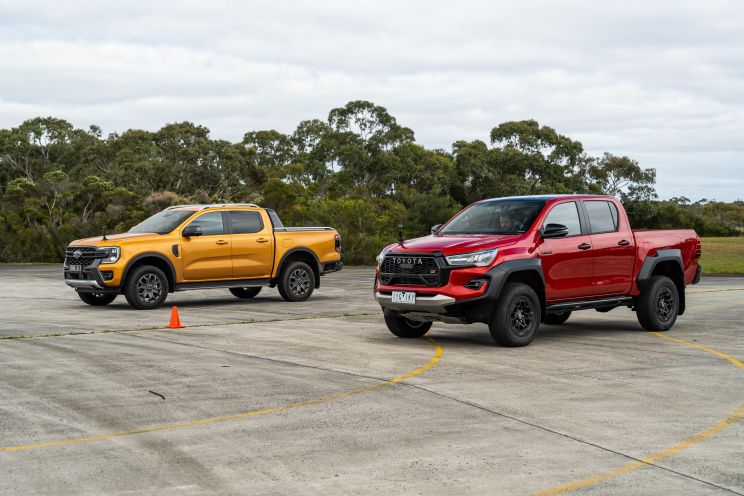 Drag race: Toyota HiLux GR Sport v Raptor v V6 Ranger v Wildtrak ...