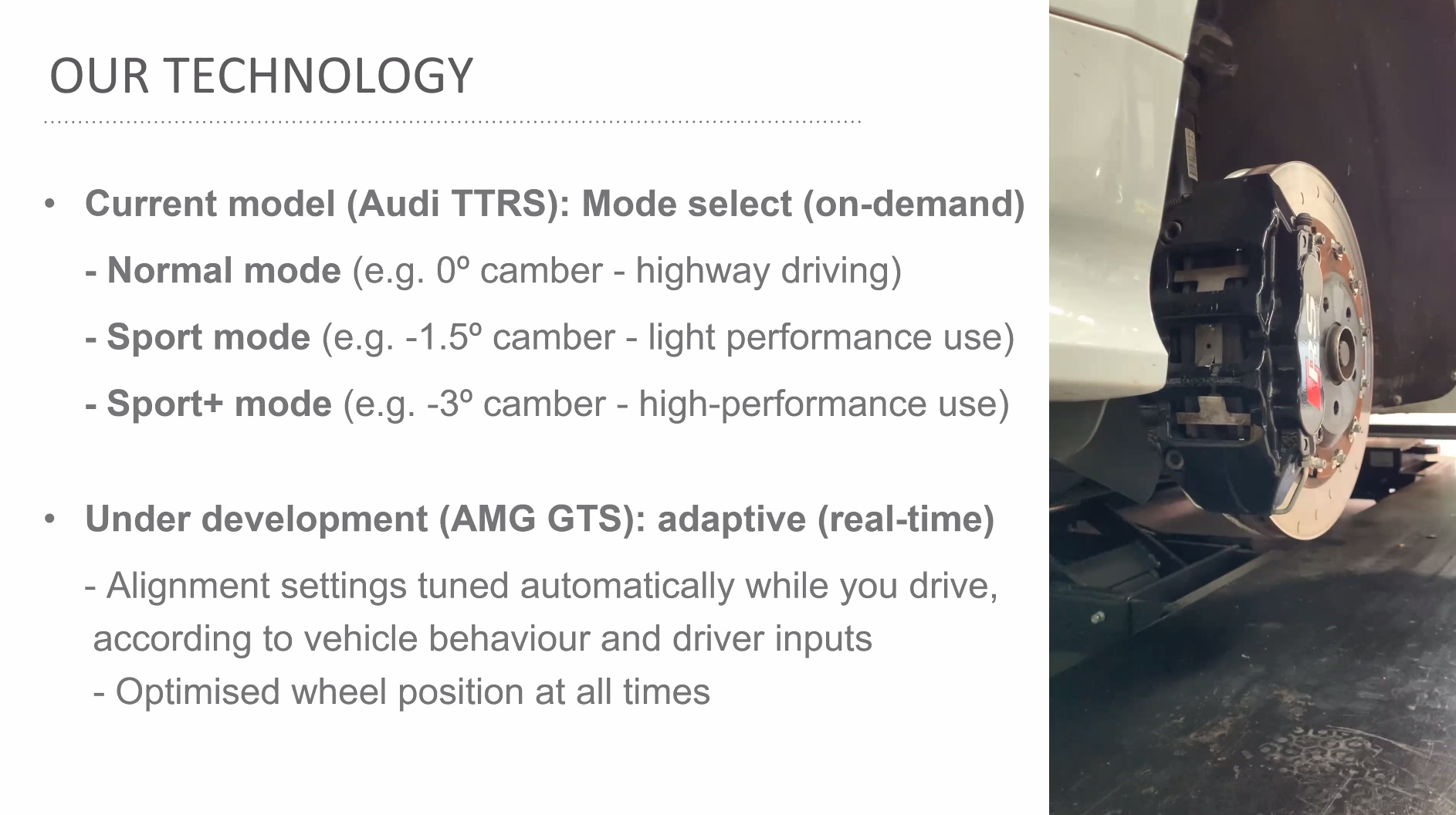 Australian startup making "world-first" active wheel-alignment system ...