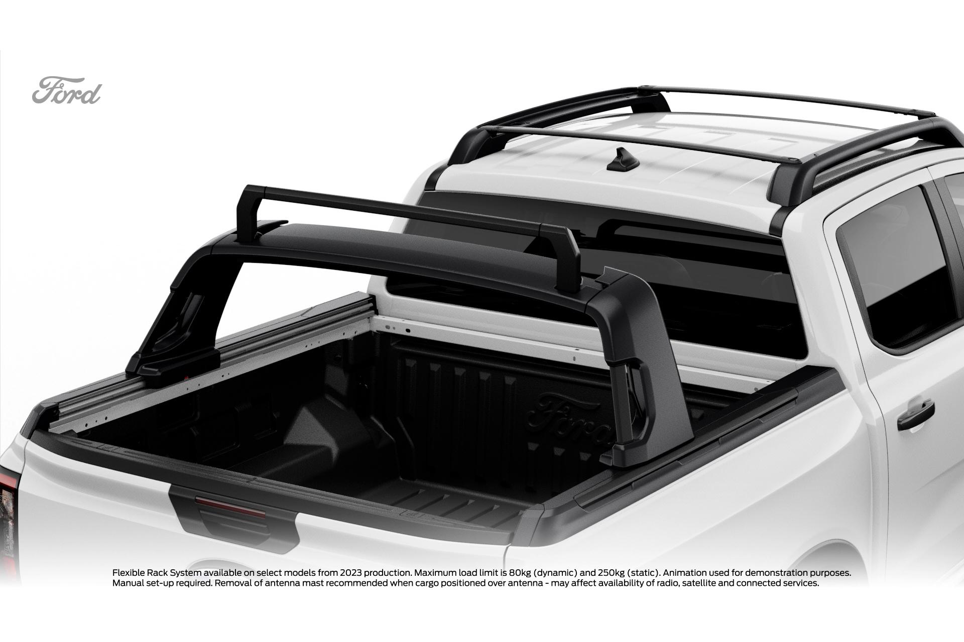 2023 Ford Ranger to gain Flexible Rack System for long loads | CarExpert