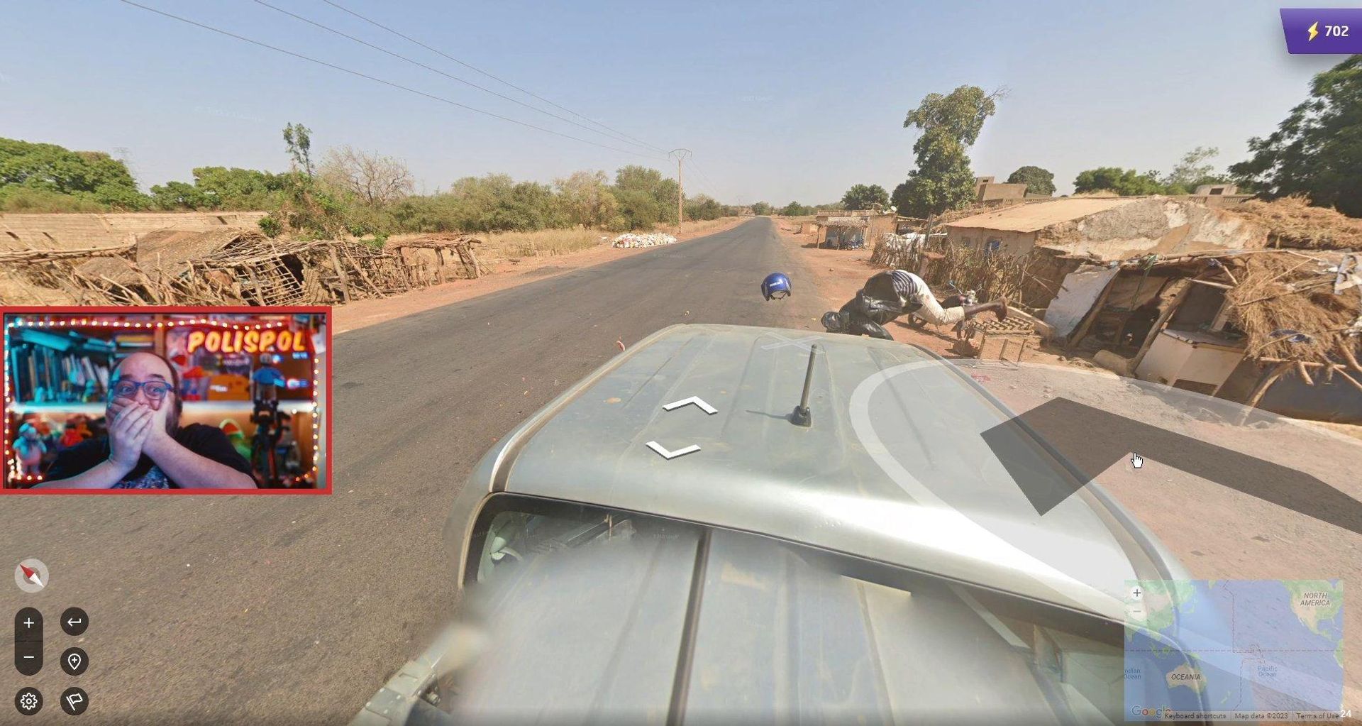 Google Maps driver hits man on motorbike, whole collision then ...