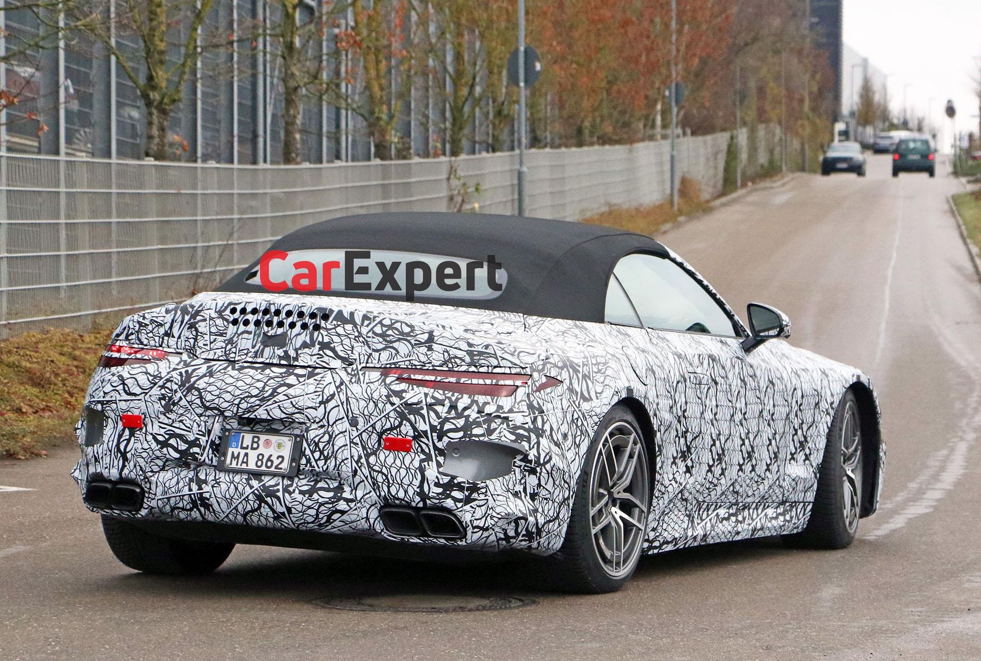 2021 Mercedes-AMG SL spied with fabric roof | CarExpert