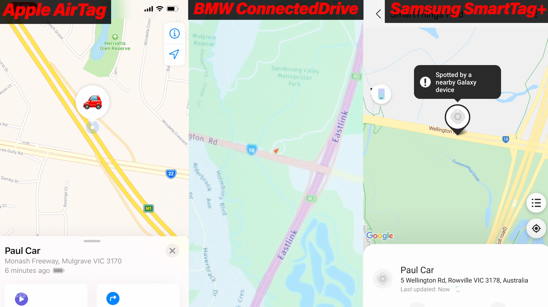 Car tracking: Apple AirTag v Samsung SmartTag+ v GPS comparison review ...