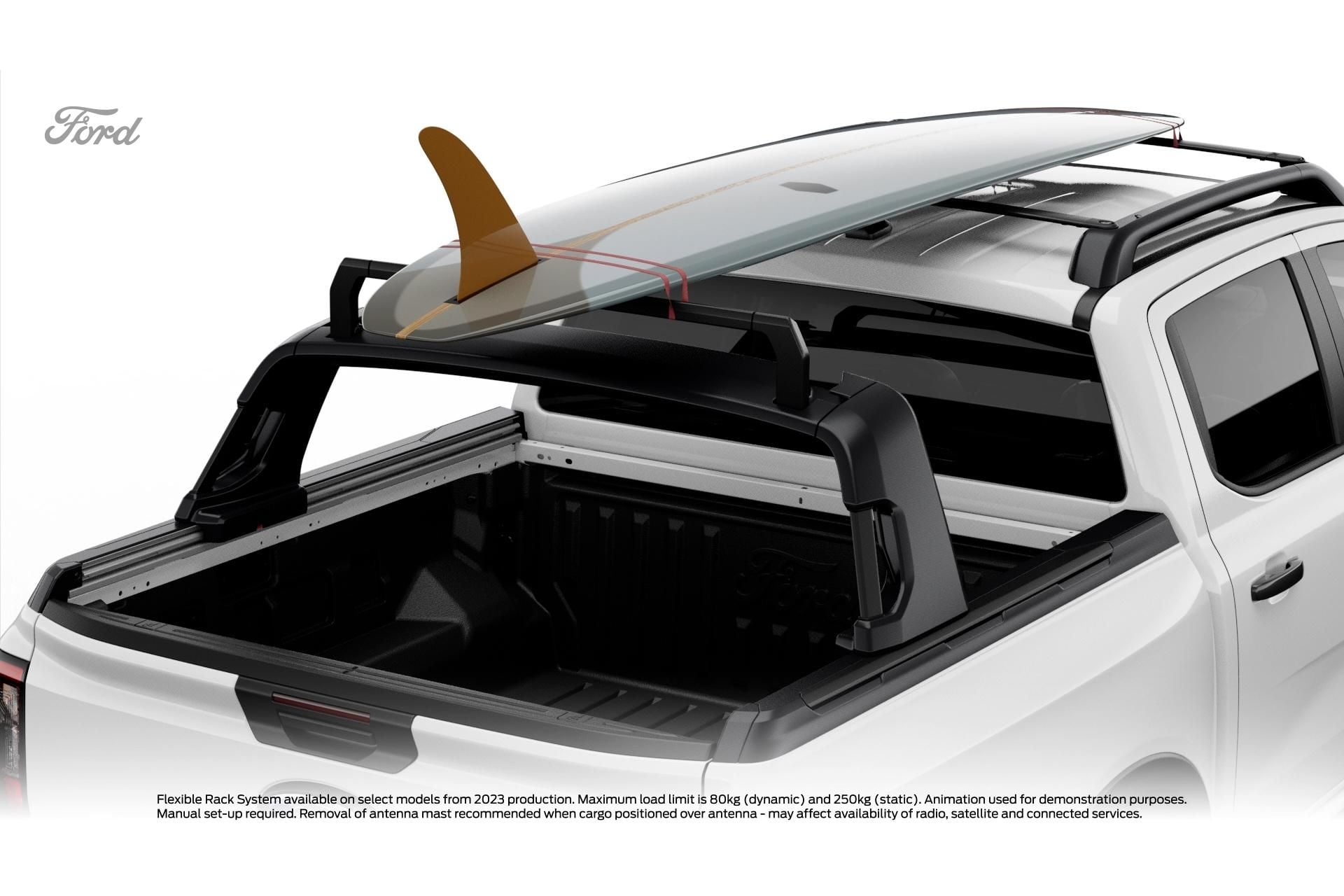 2023 Ford Ranger to gain Flexible Rack System for long loads | CarExpert