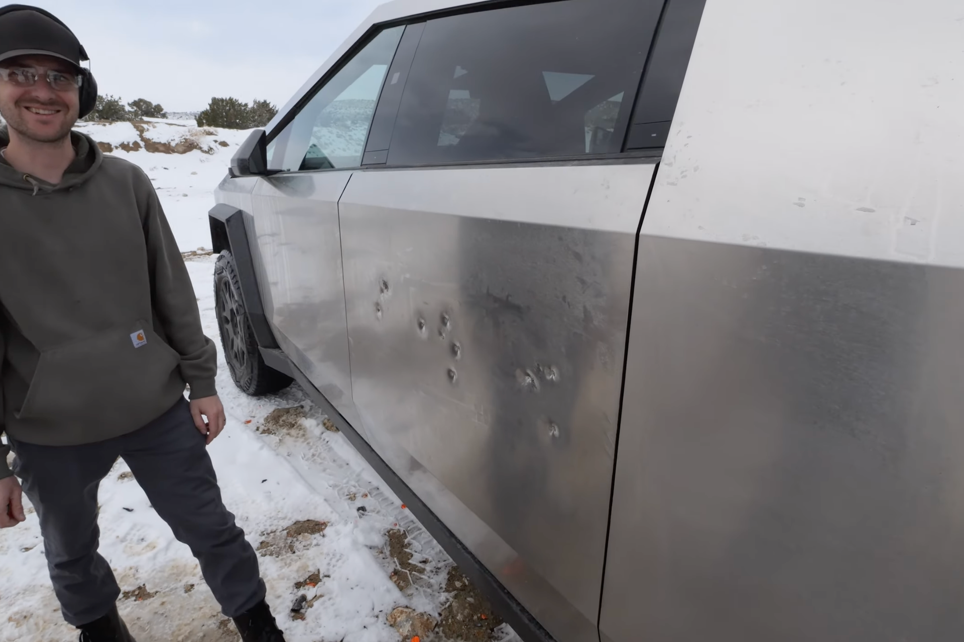 The definitive proof the Tesla Cybertruck is bulletproof... sort of ...