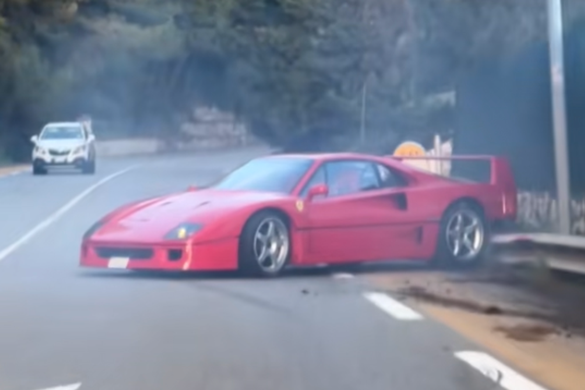 Two Ferrari F40 crashes caught on camera in bad month for supercar fans ...